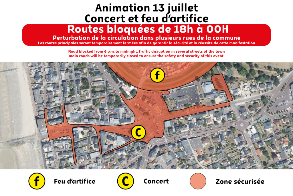 Plan de circulation du 13 juillet | Agon-Coutainville